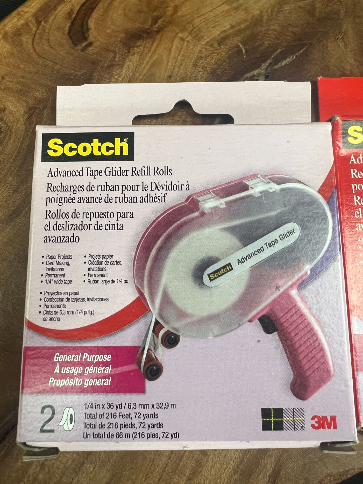 Scotch Advanced Tape Glider General Purpose Refills 2/Pkg .25"X36yd Set ...