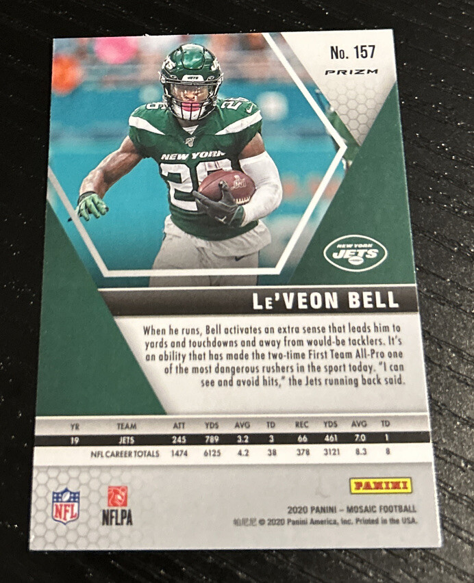 2020 Panini Mosaic Le’Veon Bell Green Prizm - Color Match | eBay