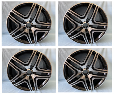 20" AMG STYLE Black RIMS Wheels 5x130 FITS MERCEDES C240 C300 C320 C350 ...