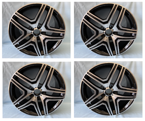 20" AMG STYLE Black RIMS Wheels 5x130 FITS MERCEDES C240 C300 C320 C350 ...