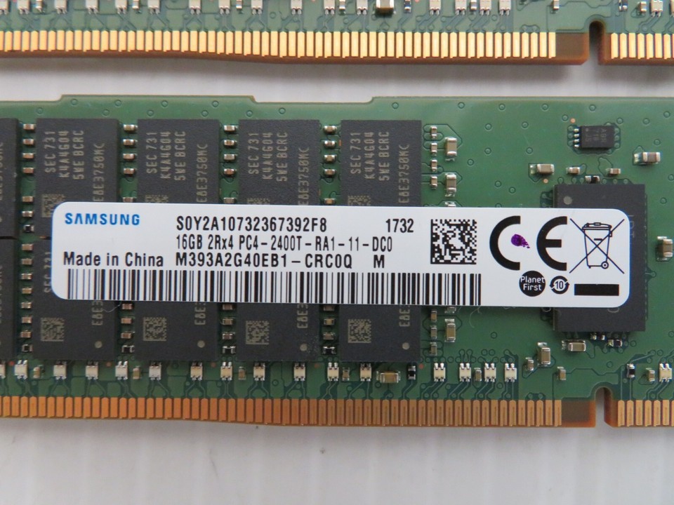 Samsung 32GB (2x16GB) PC4-2400T ECC Server RAM Memory Kit M393A2G40EB1 ...