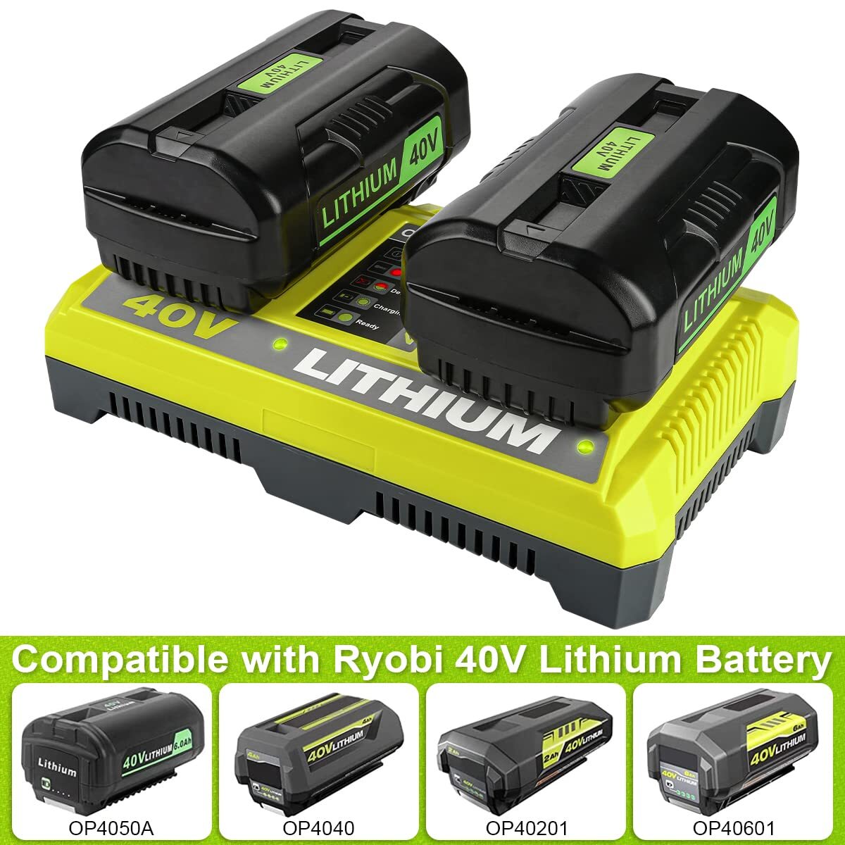 For Ryobi 36V Battery / Charger 40V 6.0Ah Lithium-Ion OP40301 OP4040 ...