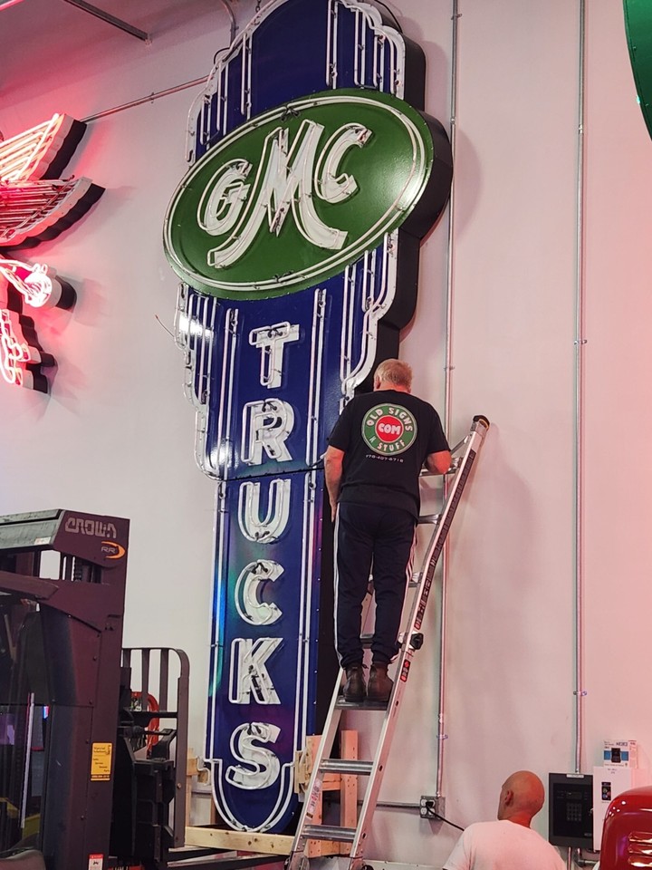 New GMC Trucks Porcelain Neon Sign 78 IN W x 15 FT 4 IN H | eBay