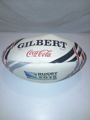 New Gilbert Rugby World Cup 2015 Promotional Rugby Ball Coca Cola Size ...