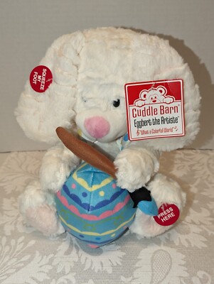 Cuddle Barn Eggbert The Artiste 10" Animated Plush Bunny NEW | eBay