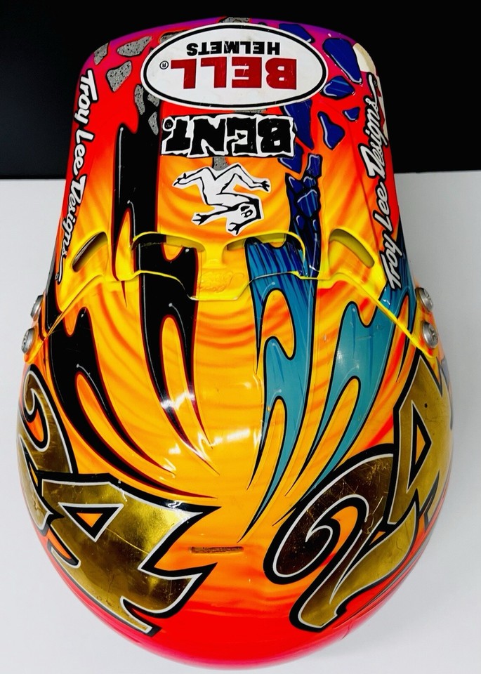 Ezra Yogi Lusk #24 Bell Helmet Custom Troy Lee Designs 1994 95 ...