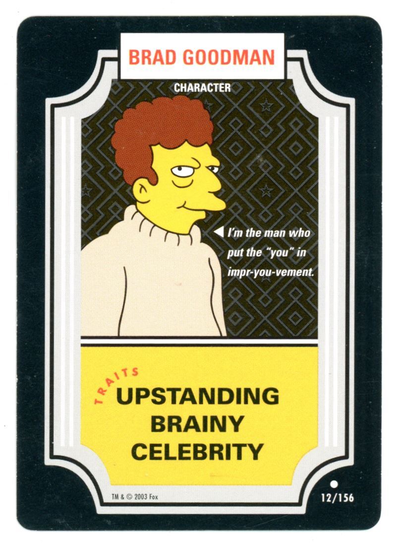 2003 The Simpsons Trading Card Game Brad Goodman #12 | eBay
