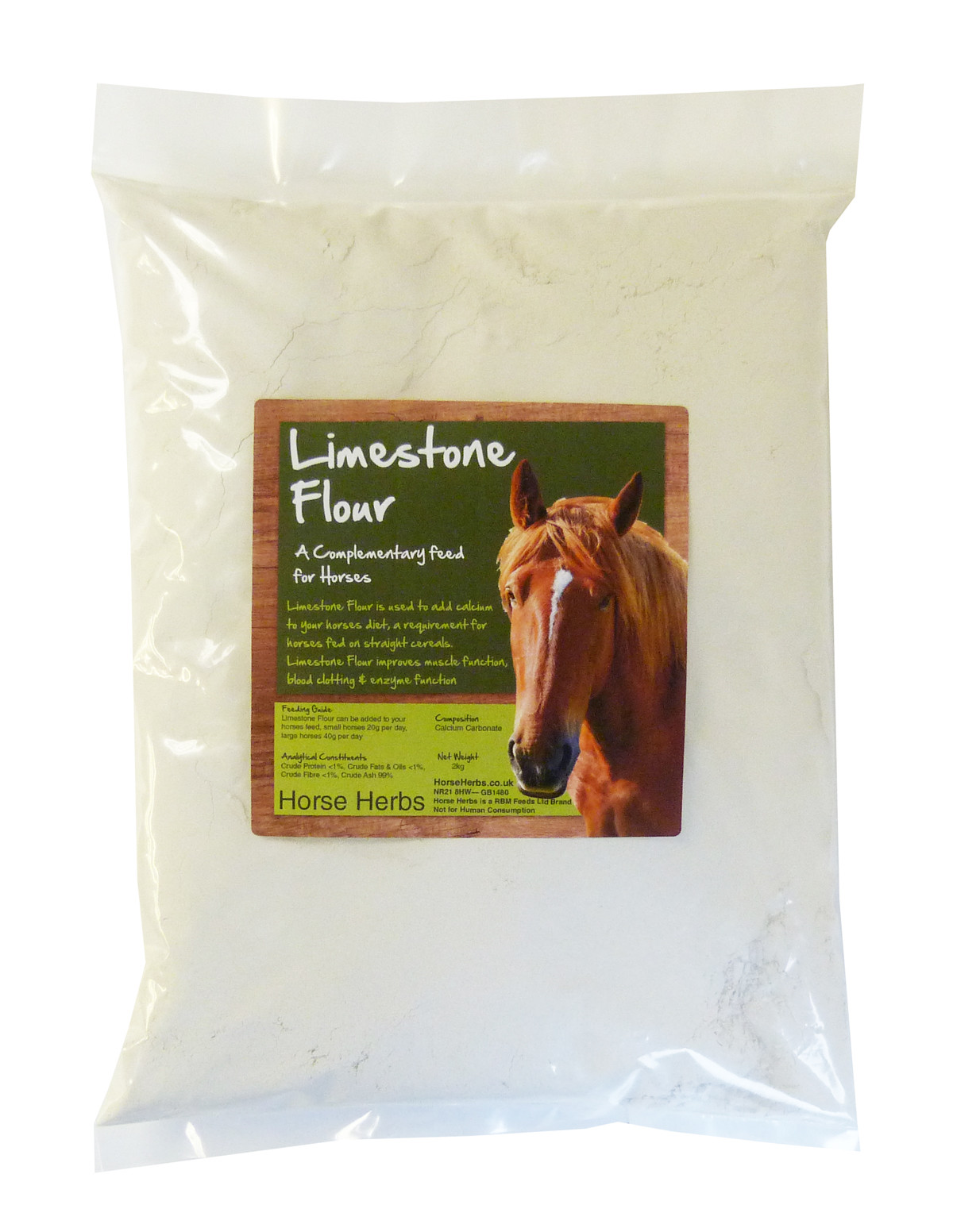 Horse Herbs Limestone Flour - Horse or Pony Feed Supplement, Equine ...