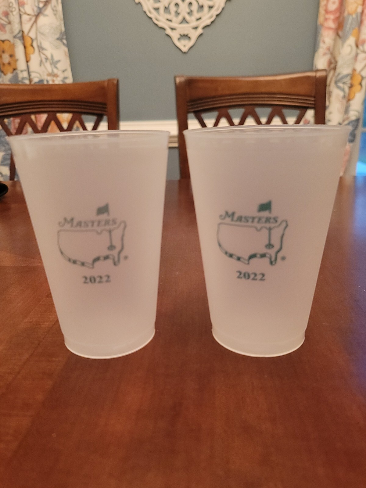 THE 2022 SET (2) Cups MASTERS AUGUSTA NATIONAL PLASTIC FROSTED | eBay