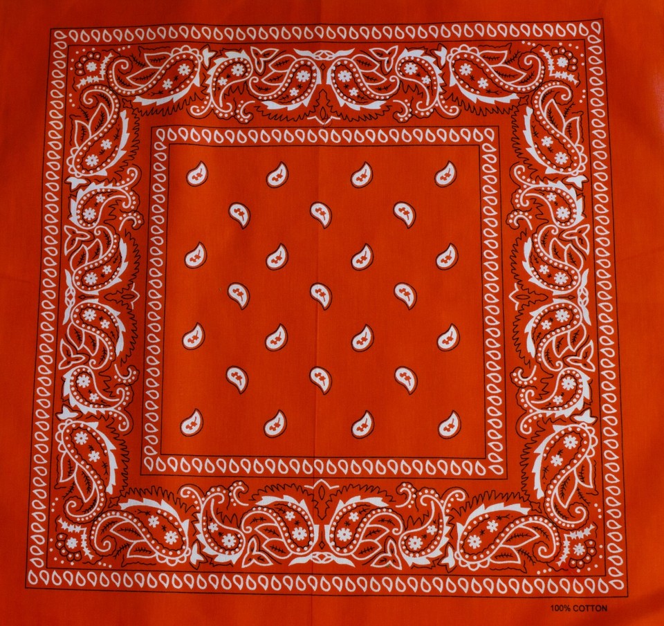 Bandana 100% Cotton Paisley Print Bandanna Scarf Handkerchief | eBay