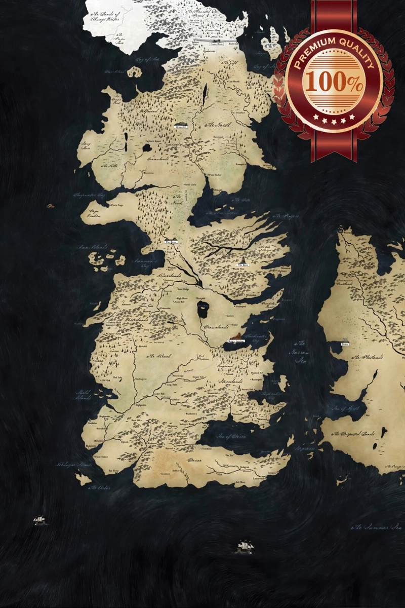 Game Of Thrones World Map Poster