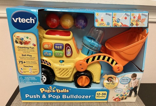 Vtech Pop-A-Balls Push & Pop Bulldozer Toy 12-36 Months Educational | eBay
