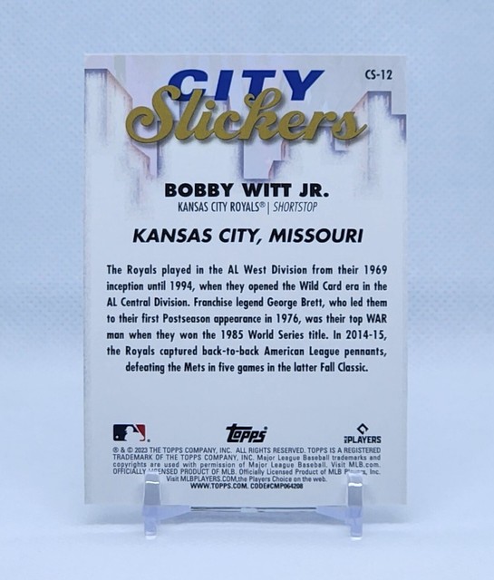 2023 Topps Big League - City Slickers #CS-12 Bobby Witt Jr. for sale ...