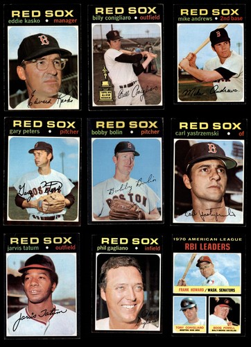 1971 Topps Boston Red Sox Team Set 5.5 - EX+ 6078924 | eBay
