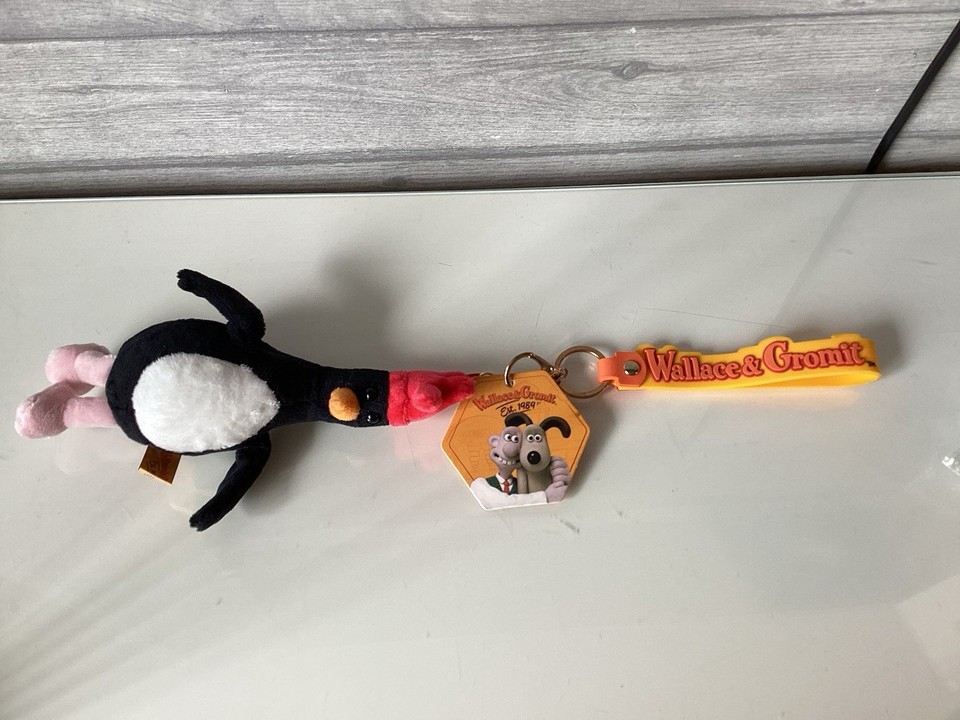 Feathers McGraw Detachable Plush Soft Toy Key Ring/ Bag Charm - Wallace ...