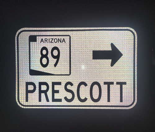 PRESCOTT, Arizona Highway 89 route road sign 18"x12", Phoenix, Tempe ...