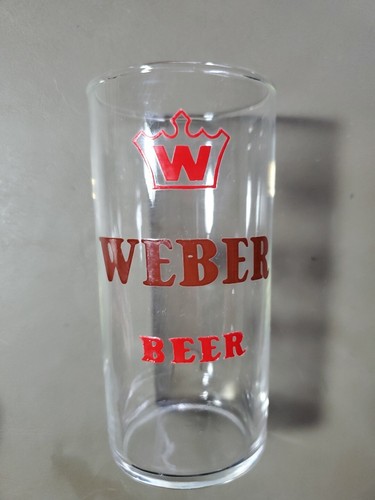 Weber Beer Shell Glass / Vtg Barware Advertising / Man Cave Home Bar ...