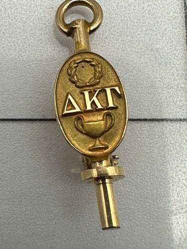 10K Yellow Gold Delta Kappa Gamma Sorority Key Pin located ja1 | eBay