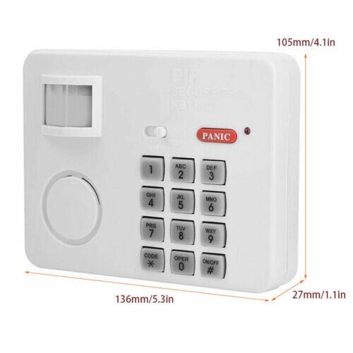 2x WIRELESS MOTION SENSOR ALARM SECURITY KEYPAD HOME GARAGE SHED ...