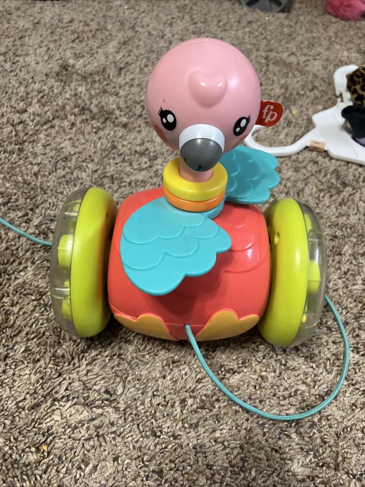 Pull String Flamingo Baby Toy | eBay