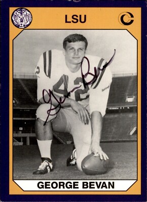George Bevan Signed 1990 Collegiate Collection LSU Tigers #122 ...