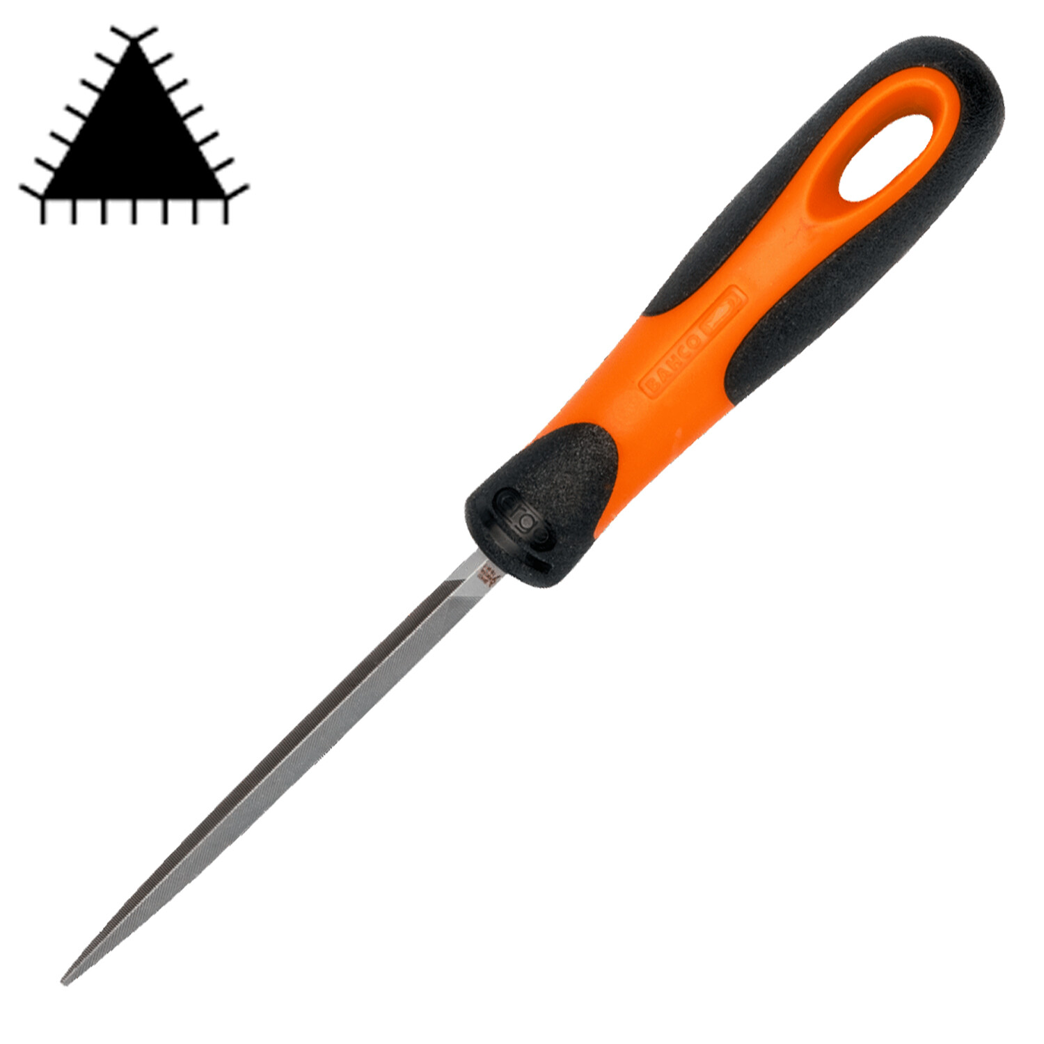 2pcs 10" Three Square File Smooth Cut 41 TPI With Ergo Handle Bahco ...