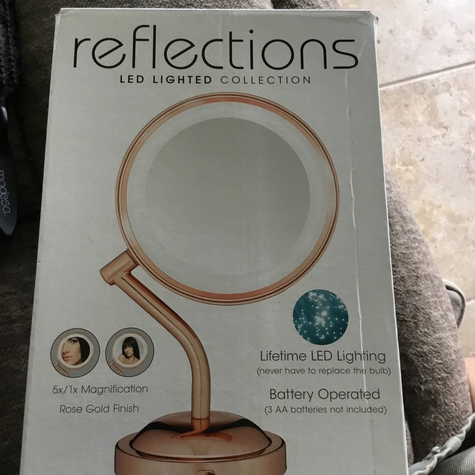 Conair Reflections LED Lighted Collections Mirror Rose Gold | eBay
