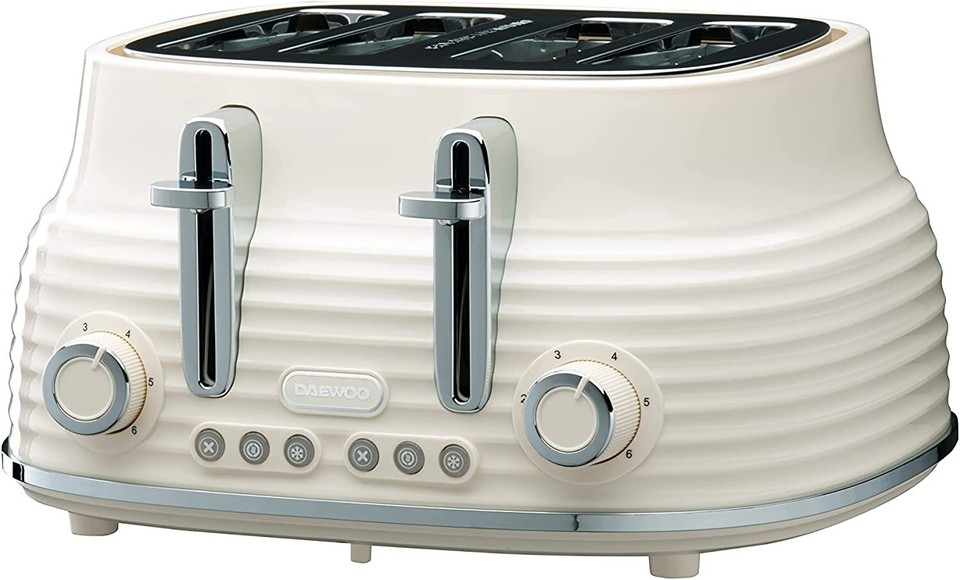 Daewoo Sienna 1.7L Rapid Boil Cordless Jug Kettle & 4 Slice Toaster Set ...