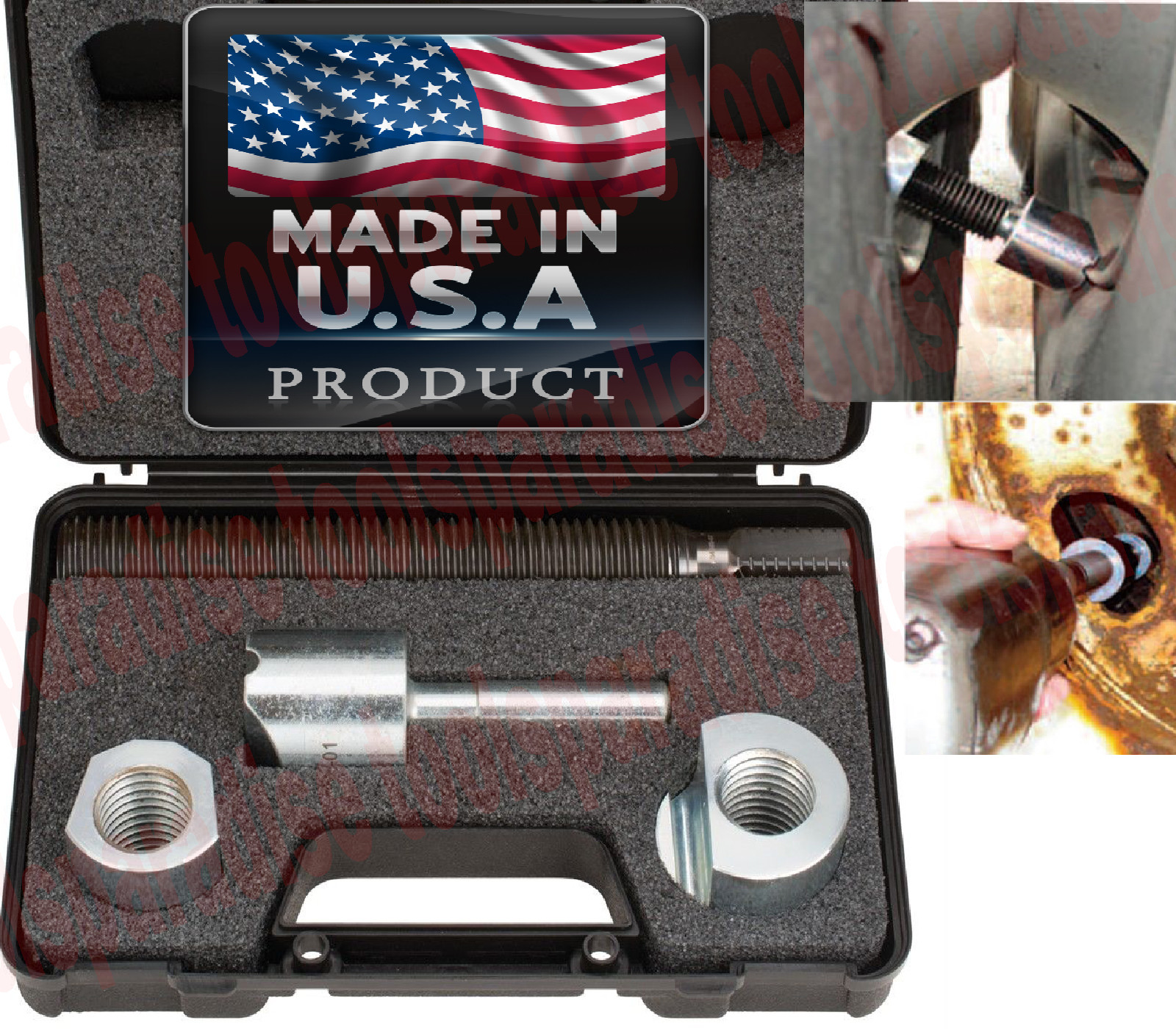 LARGE Dual Double 2 Steel STUCK HUB WHEEL Puller Removal Pusher ...