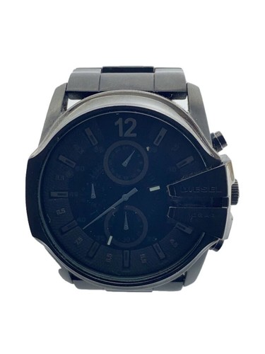 DIESEL DZ-4180 Quartz Analog Watch Black Stainless Steel Large Dial ...