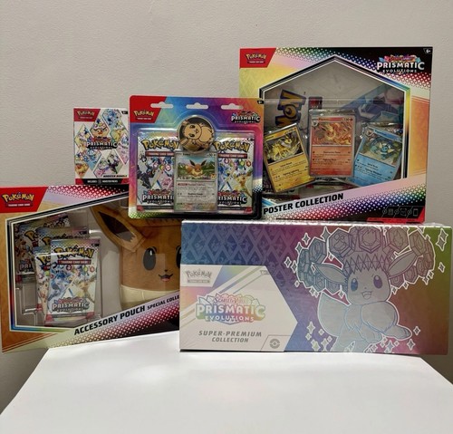 Prismatic Super Lot of 5! SPC + Booster + Poster Collection + Pouch + 2 ...