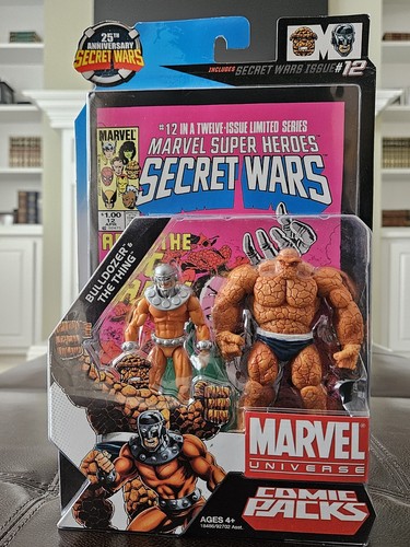 Marvel Universe 3.75 Secret Wars Bulldozer & The Thing Comic Pack ...
