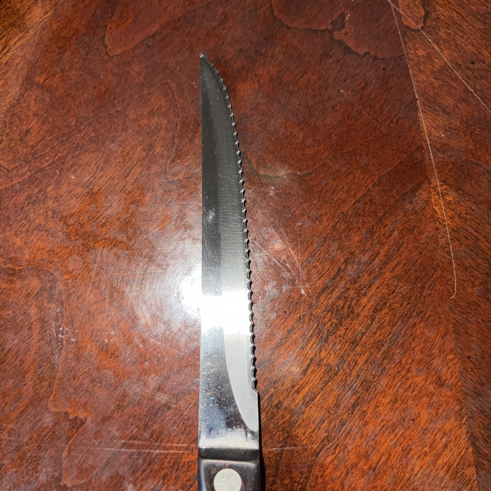 CUTCO 1721 KC Serrated Edge Trimmer Knife Brown Handle Made In USA | eBay