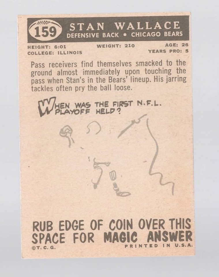 1959 Topps #159 Stan Wallace VG/Ex | eBay