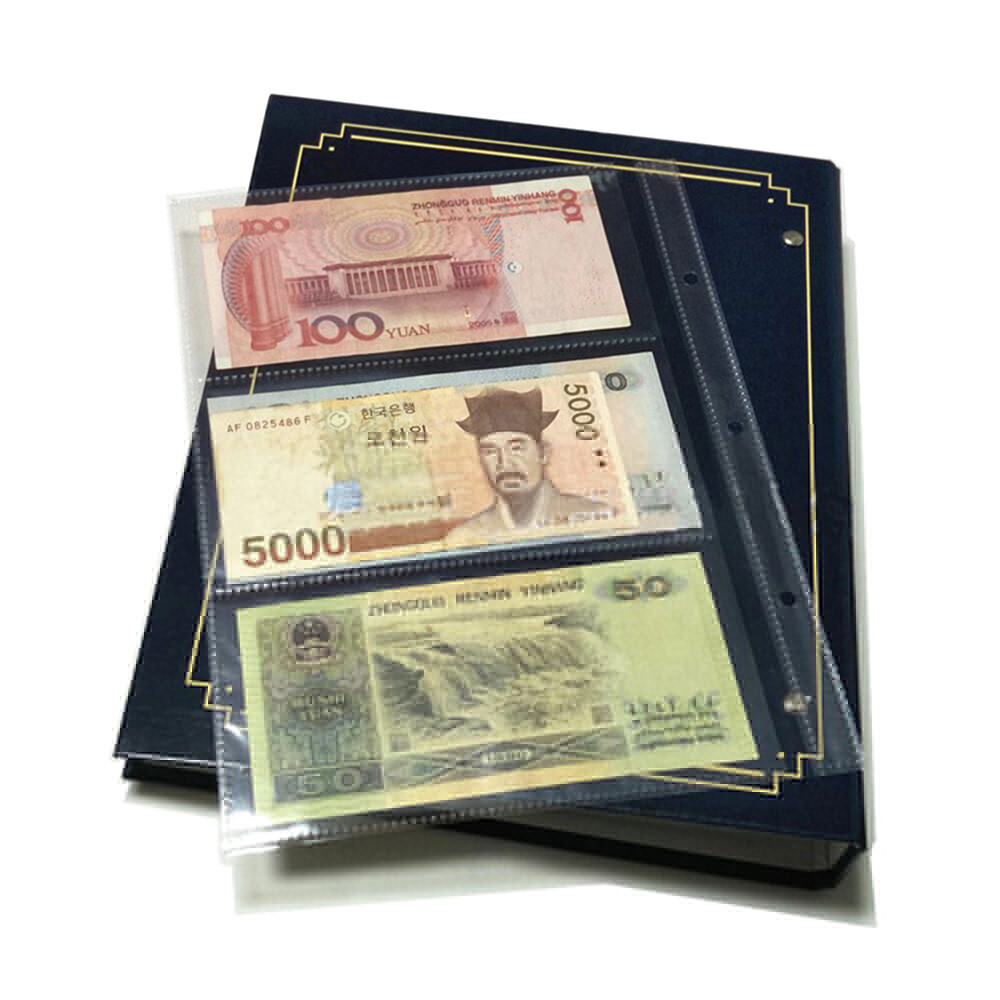 Paper Money Collection Album Page Banknotes Collection Storage 10Pcs 3 ...