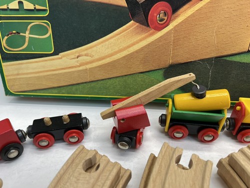 Vintage BRIO Wooden Train Set 100 Complete Made in Sweden Figure 8 Wood ...