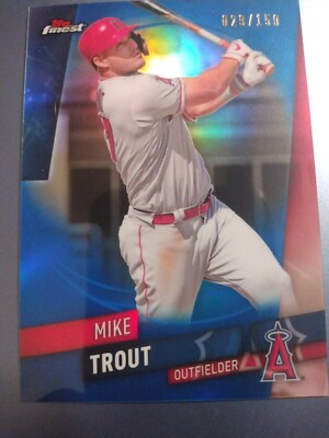 2019 Topps Finest - Blue Refractor Mike Trout 29/150 | eBay