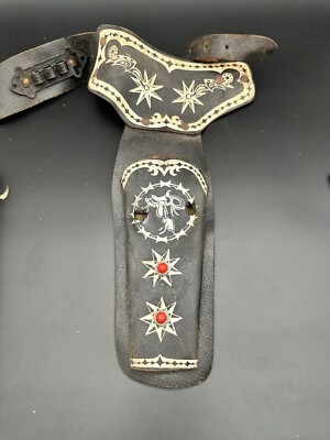 Vintage 1950s Black Leather Kids Toy Cap Gun Holster | eBay