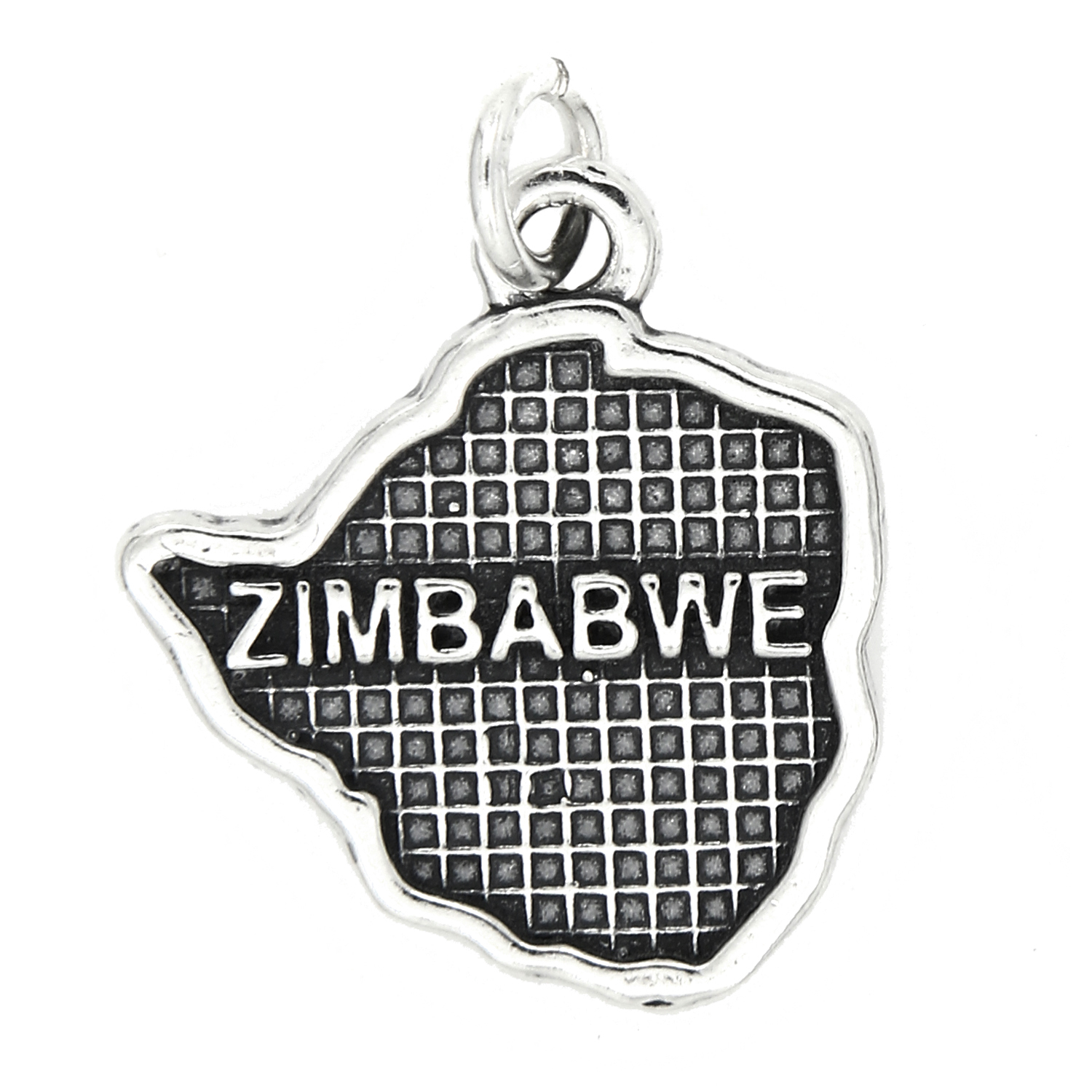 Sterling Silver Zimbabwe Country Map Travel Charm or Pendant | eBay