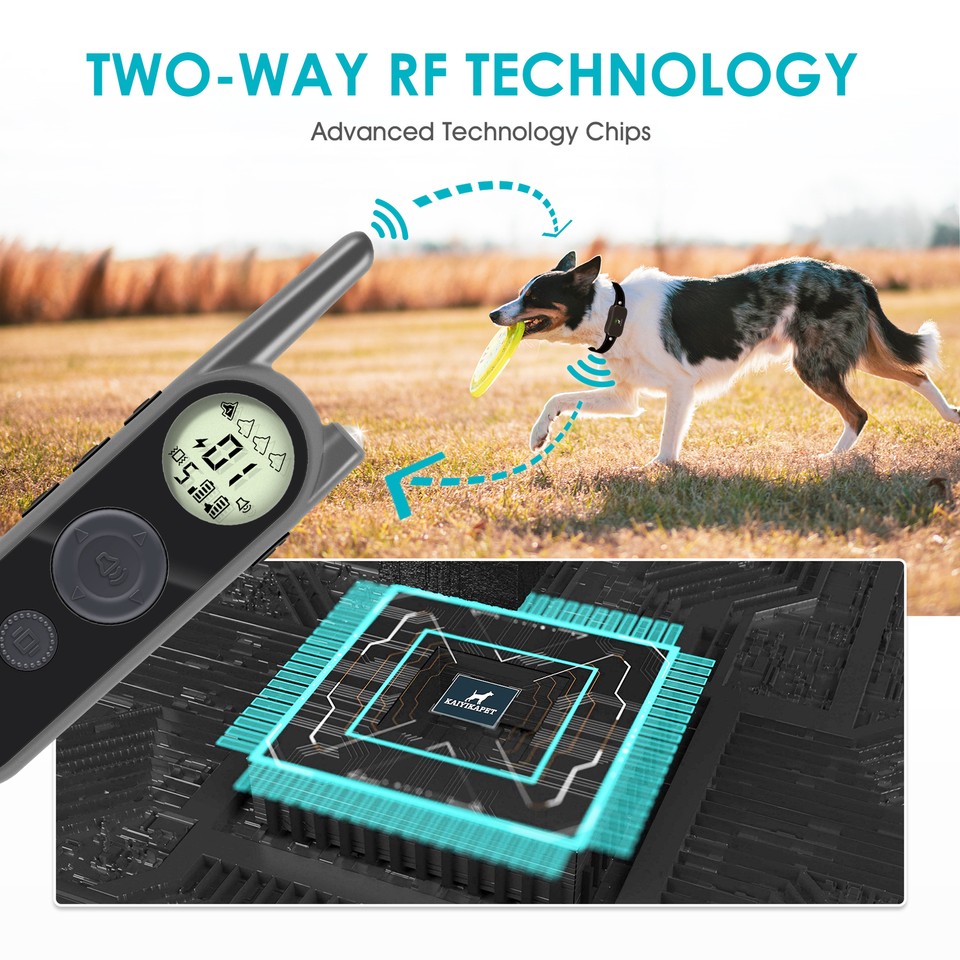Dog Shock Training Collar Rechargeable Remote Control 1312 Yard ...