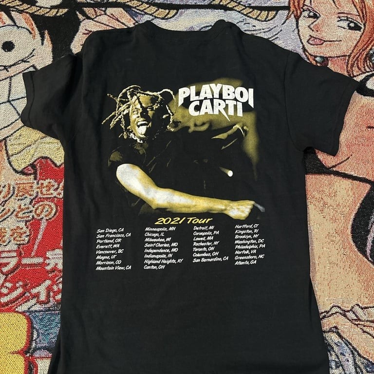 Playboi Carti 2021 Tour T-Shirt Black Size Small Rap Tee | eBay