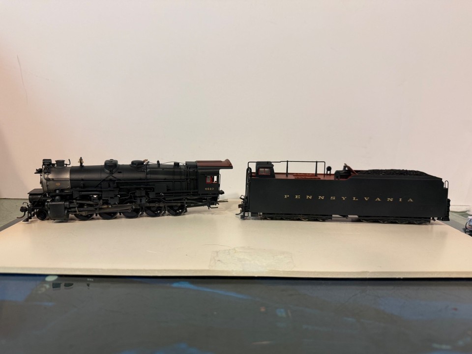 Key HO Brass PRR I-1sa #4623 Custom Paint weathering custom Tender PFM ...