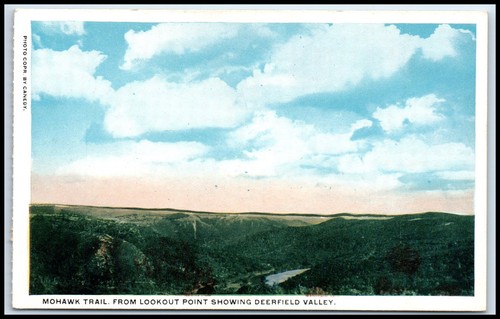 Postcard PHOTO COPR. BY CANEDY.MOHAWK TRAIL. FROM LOOKOUT POINT SHOWING ...