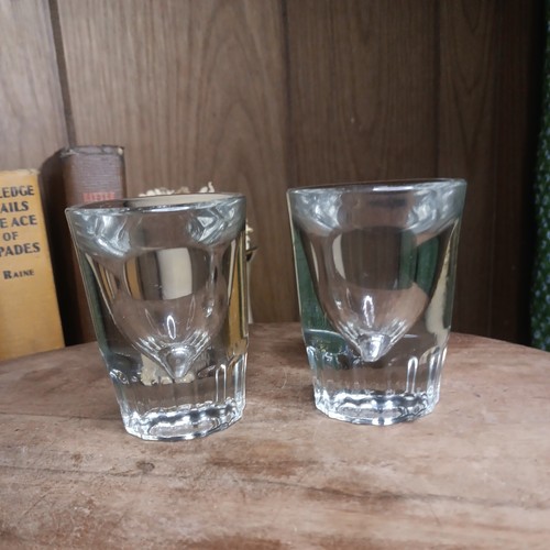 Vintage 50/60s Anchor Hocking 3/4 Oz. Thick Heavy Shot Glasses Set Of 2 ...