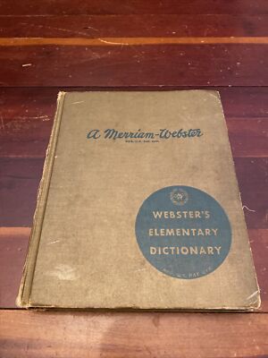 Vintage Webster’s Elementary Dictionary 1961 A Merriam-Webster USA ...