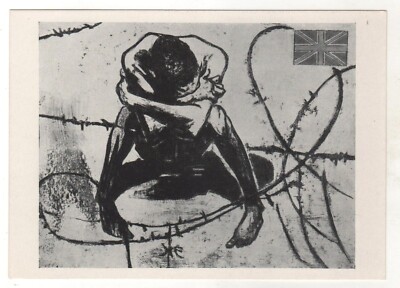1962 Behind the barbed wire They want to be free MAN ART Old RUSSIAN ...