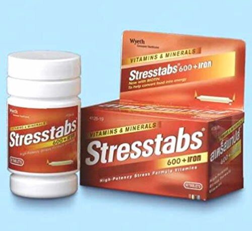 Stresstabs 600 Vitamin Iron MINERALS High Potency 60 Tablet For Women ...