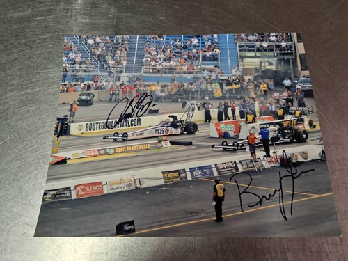 NHRA Antron Brown & Brittany Force 2014 Joliet 8x10 Autographed Photo ...