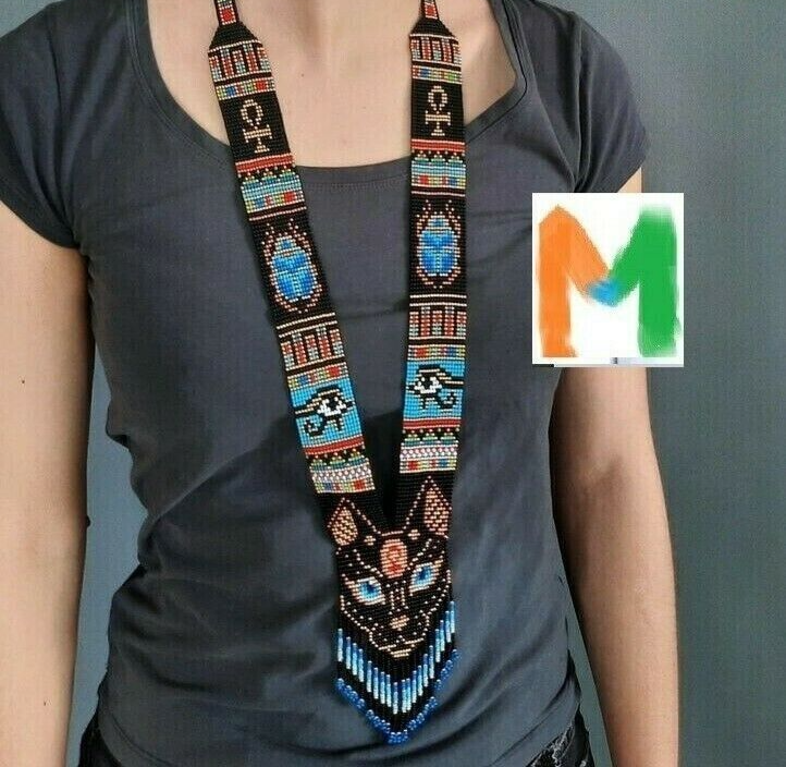 Boho Beaded Handmade Seed Bead American Ukrainian traditional Necklace ...