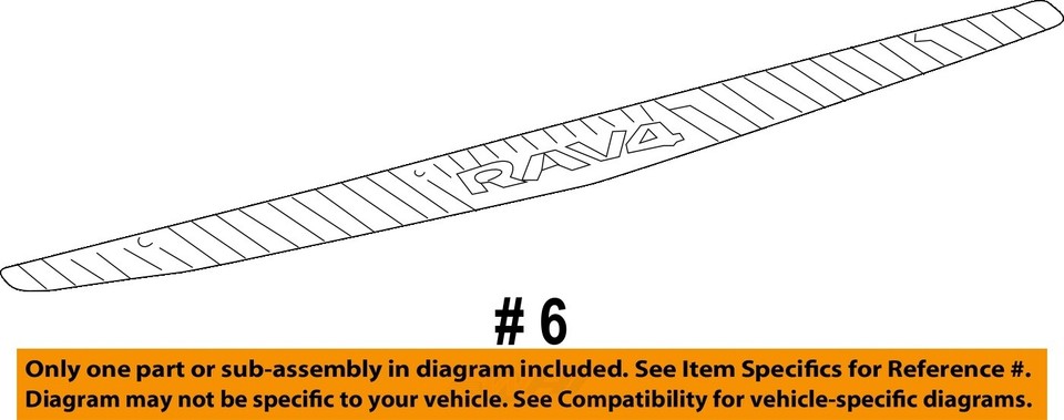 TOYOTA OEM 06-12 RAV4 Rear Bumper Bumper Components-Scuff Plate ...